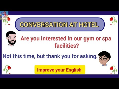 conversation at a hotel,from check-in to check-out.| conversation by SK ...