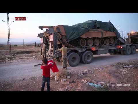 Obüs ve tanklar İdlib sınırında