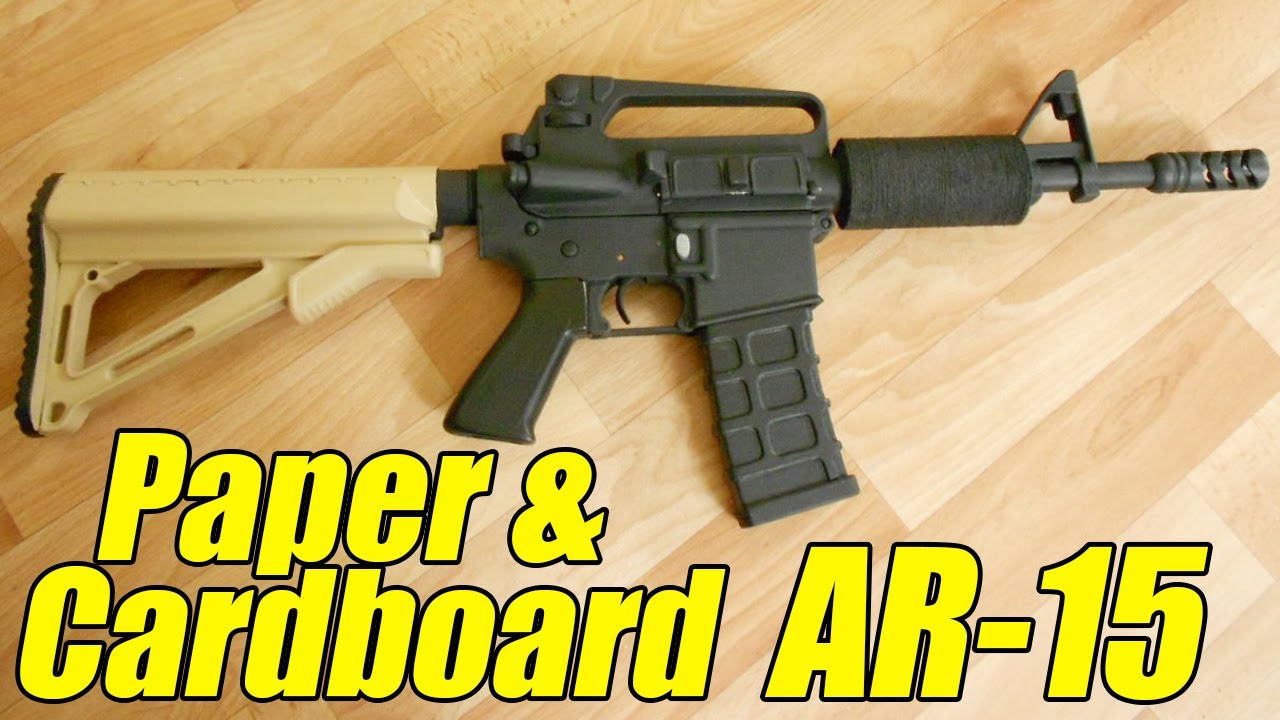 Unique Paper And Cardboard AR-15 || How It Works || Disassembly || Rare ...