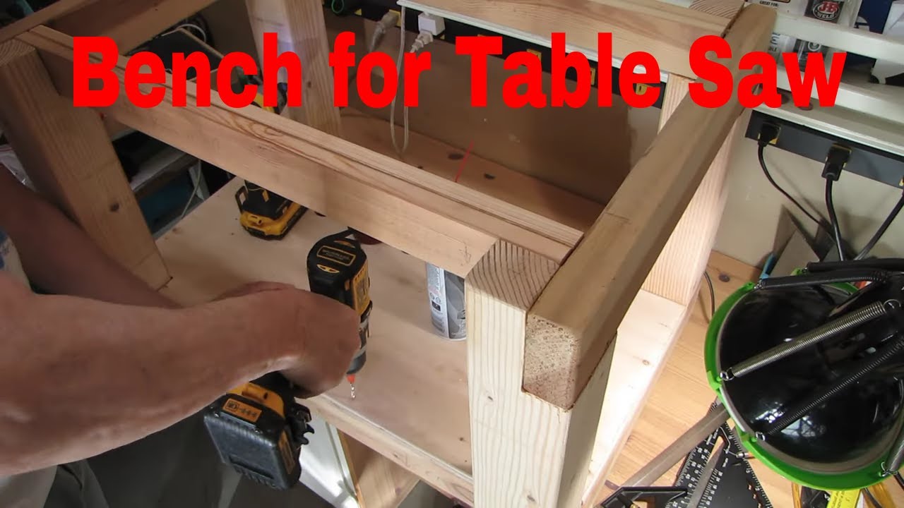 Making a Wood Stand for the 10" Ryobi BT3000 Vintage Table Saw - YouTube
