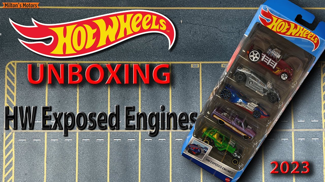 Unboxing: Hot Wheels HW EXPOSED ENGINES 5 Pack! (2023) - YouTube