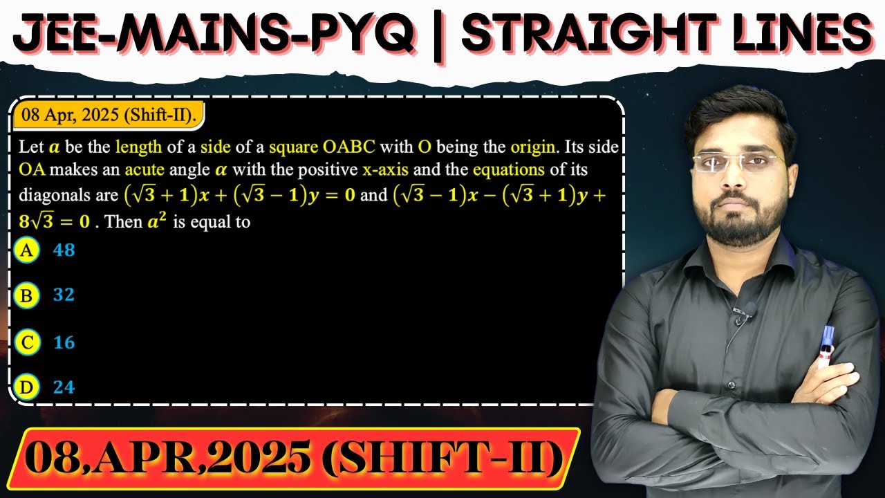 Let a be the length of a side of a square OABC with O being the origin ...