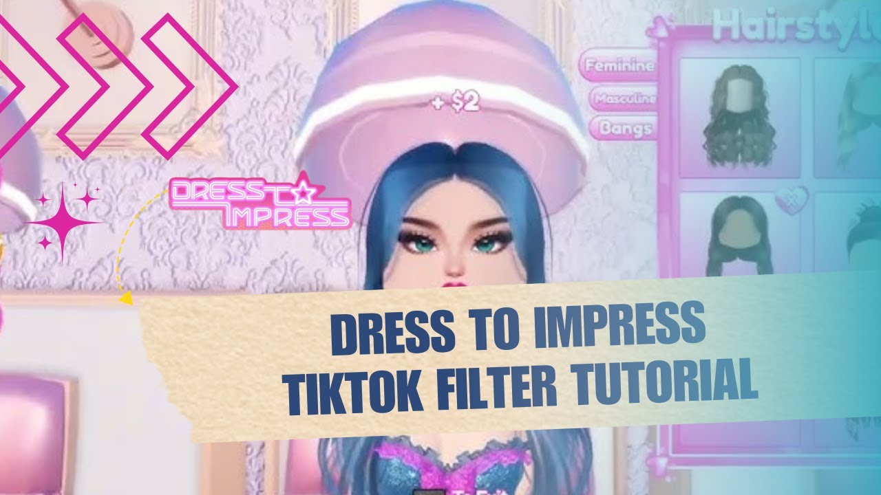 Dress To Impress TikTok Filter Tutorial! How To Dress Up As Your Name ...