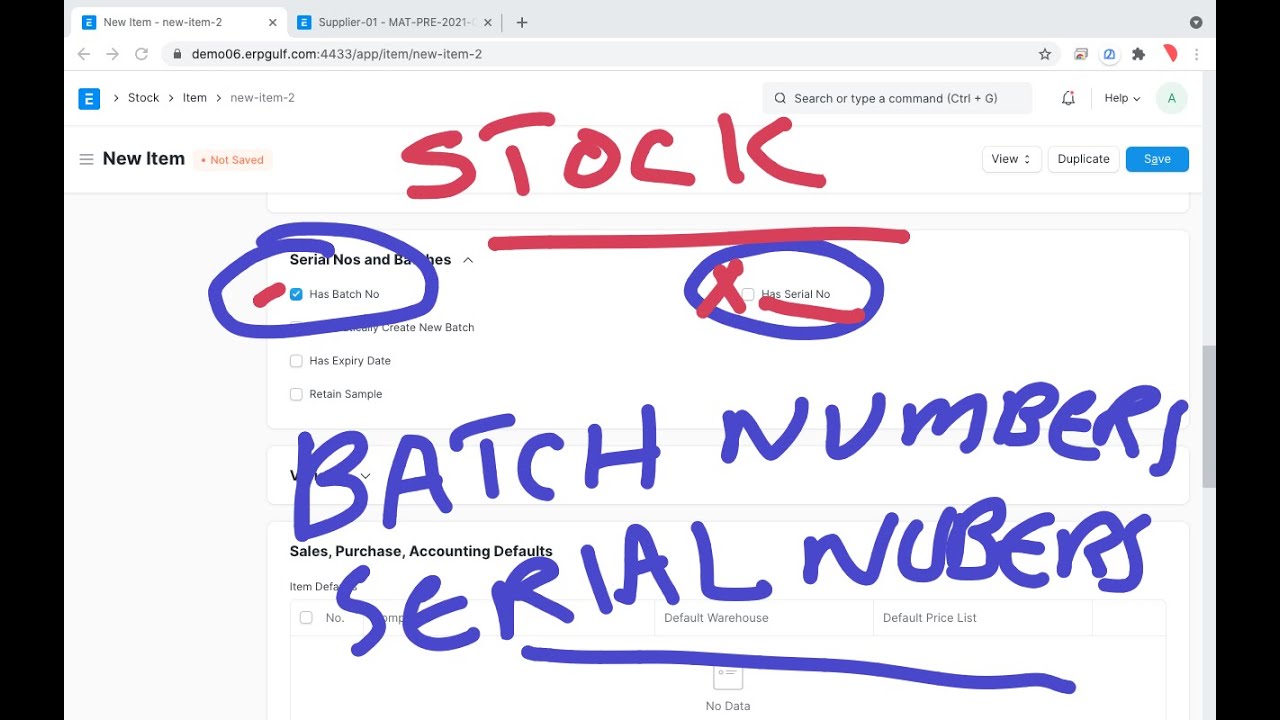 Ch-07 ERPNext - Batches, Serial number ,stock - Training for Accountants & business owners ...