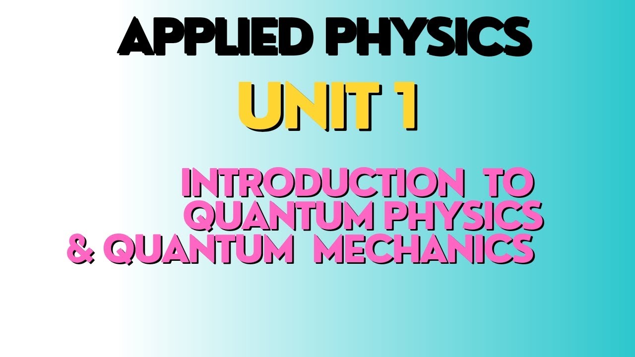 #2 INTRODUCTION TO APPLIED PHYSICS| #UBIT 1| #ap | - YouTube
