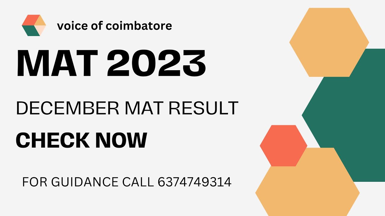 MAT 2023 | DECEMBER RESULT PUBLISHED| CHECK NOW |REQUIRED COMPOSITE ...