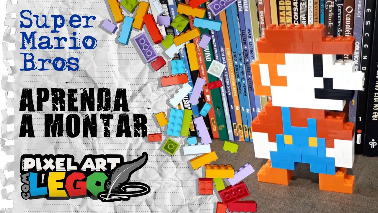 Como fazer o Super Mario Bros em Pixel Art? Montando Lego e Mega ...