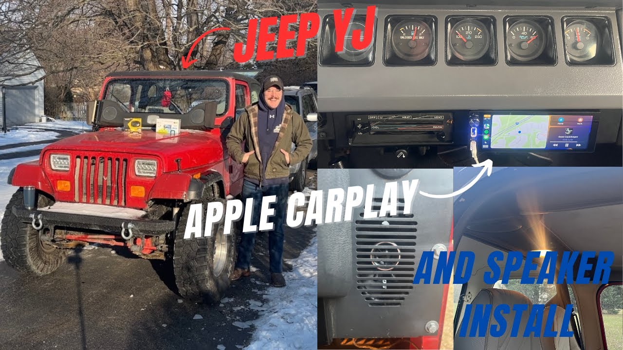 Jeep Wrangler YJ Audio OVERHAUL: Apple CarPlay and 4x6 Speakers - YouTube