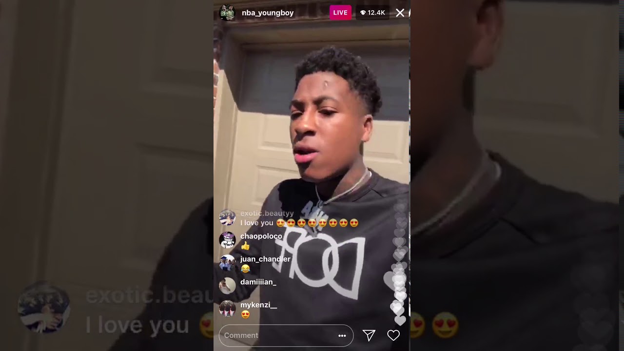 NBA YOUNGBOY ON INSTAGRAM LIVE AFTER GETTING RELEASED FROM JAIL ON ...