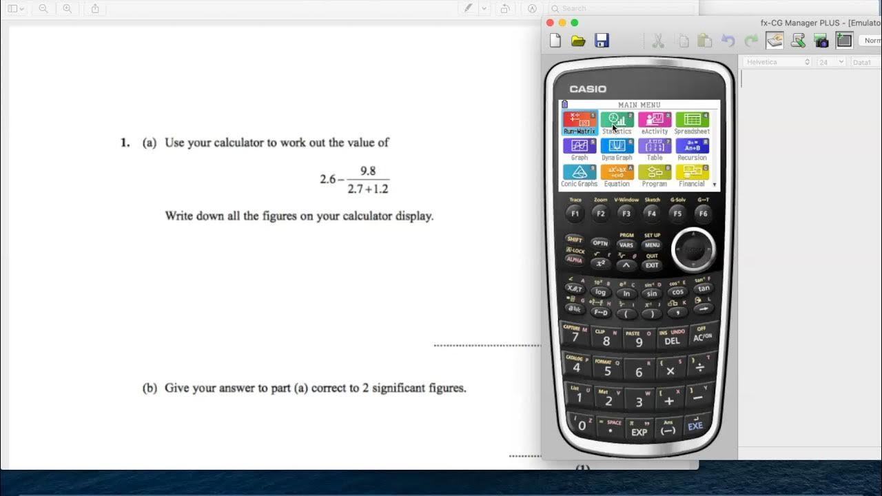 Casio FX-CG50 and FX-CG20 (Guide to using the GDC for Mathematics Edexcel Exam at specific ...