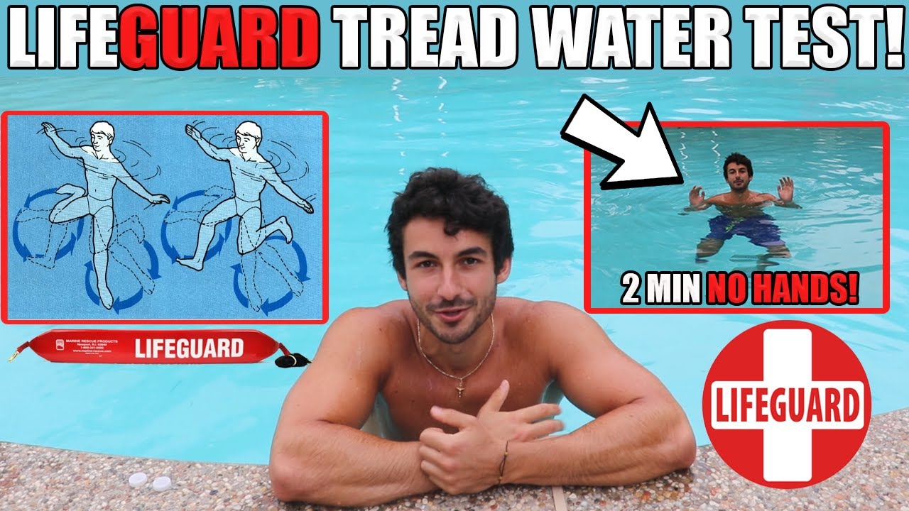 HOW TO SURVIVE THE LIFEGUARD TREAD WATER WITH NO HANDS TEST! (*PASS 100 ...