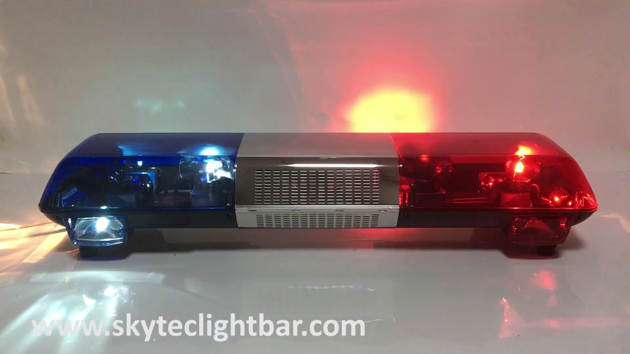 Halogen Rotator Warning Light Bar (SKY3000D) - YouTube