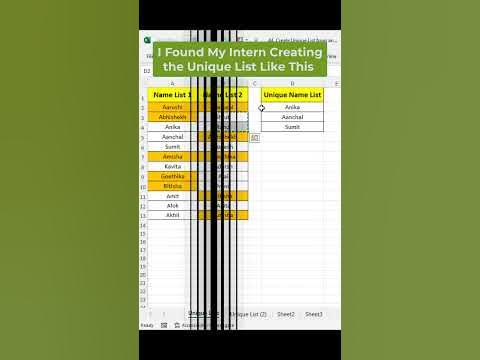 Advance #Excel Super #Formula to Create a Unique List from Multiple Lists. #excelformula # ...