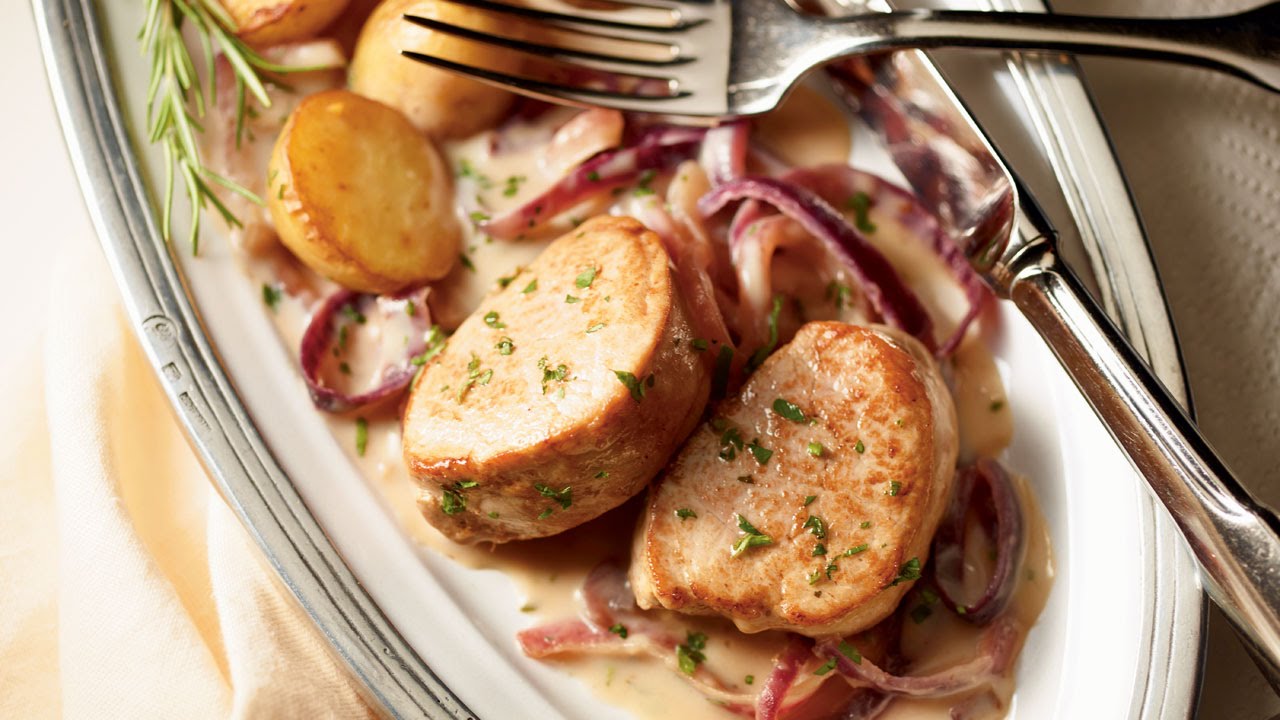 Pork Tenderloin with red onion compote | Milk Calendar 2013 recipe ...