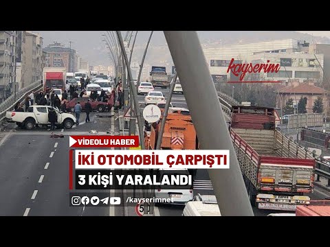 İki Otomobil Çarpıştı: 3 Kişi Yaralandı