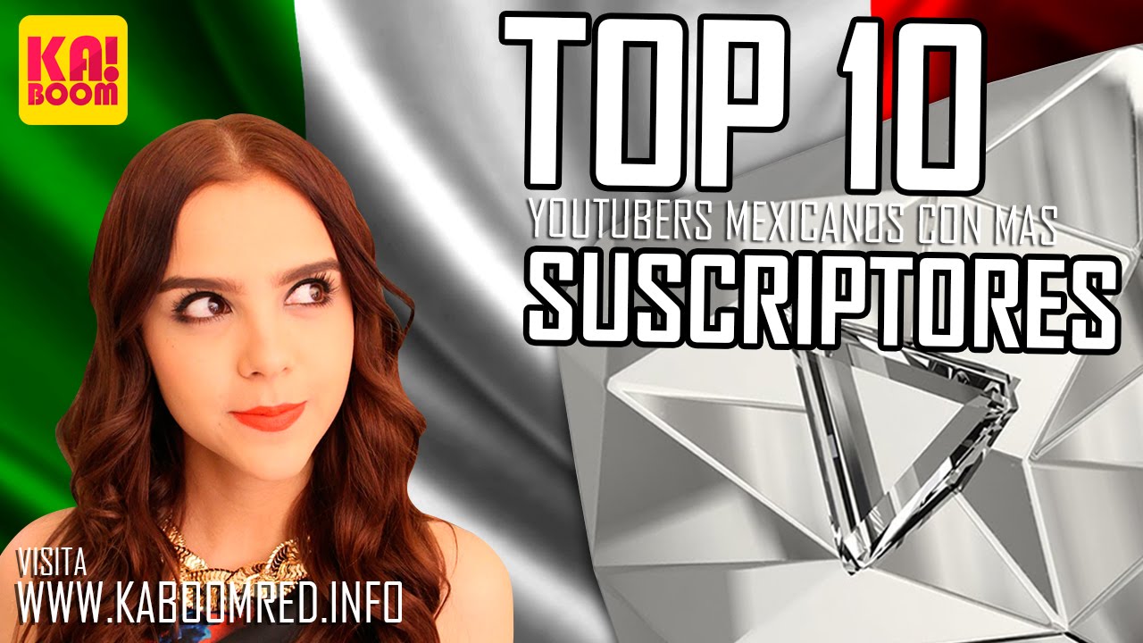 10 YOUTUBERS MEXICANOS CON MAS SUSCRIPTORES! 2016 | Kaboomred |TOP 10 ...