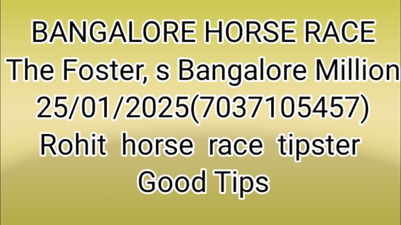 bangalore horse race l today horse race l bangalore horse race tips 25 ...