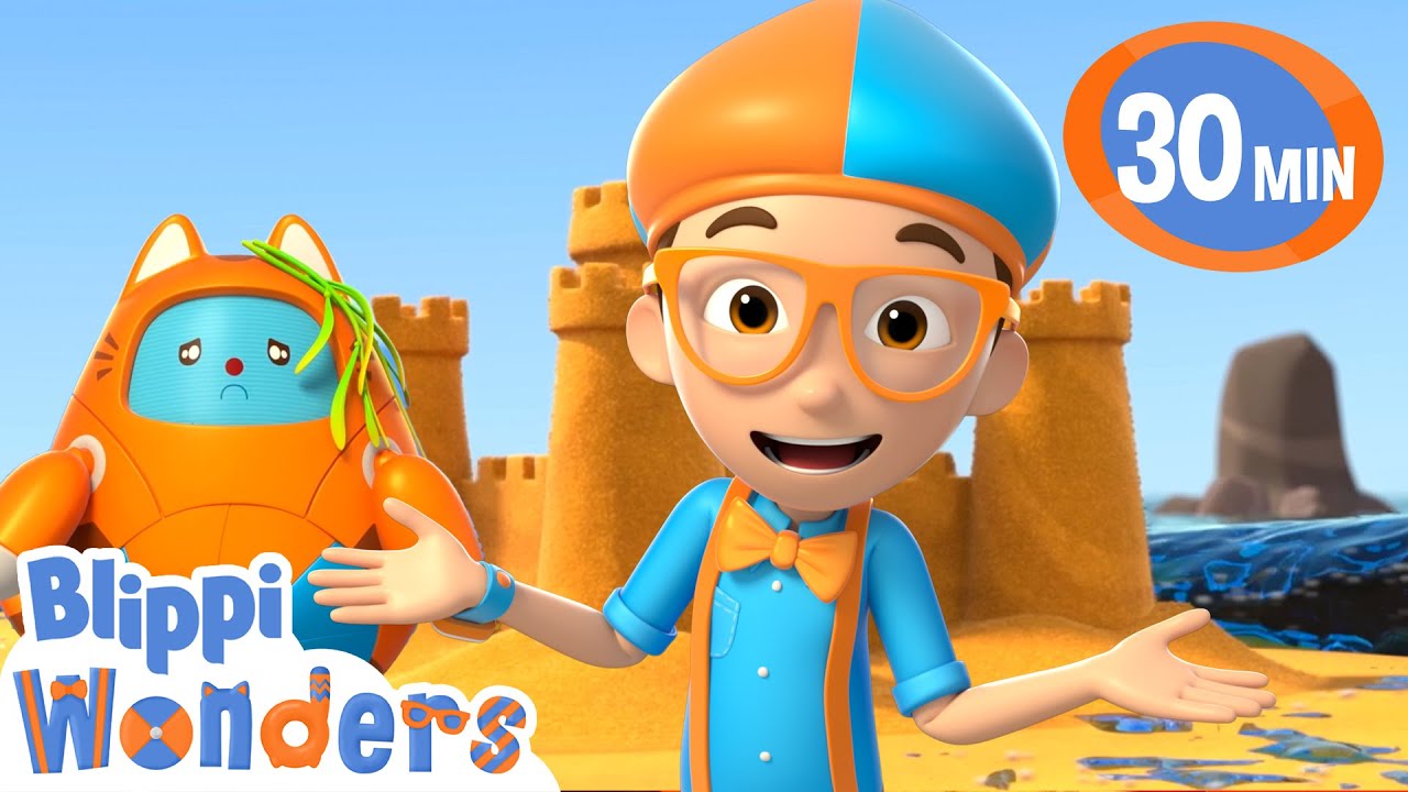 Blippi Wonders - Sandcastles At The Beach + More! | Blippi Animated ...