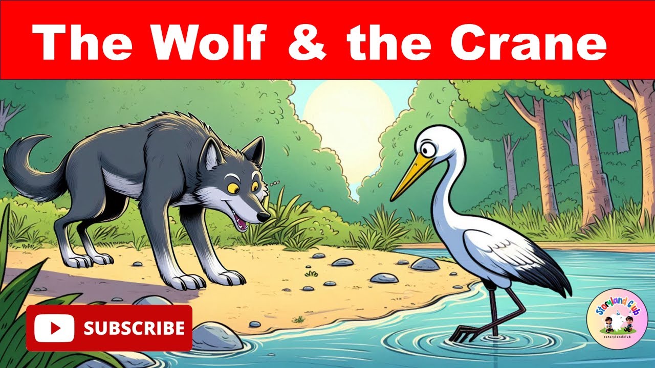 The Wolf & The Crane | English Story for Beginners | Kid’s Story ...
