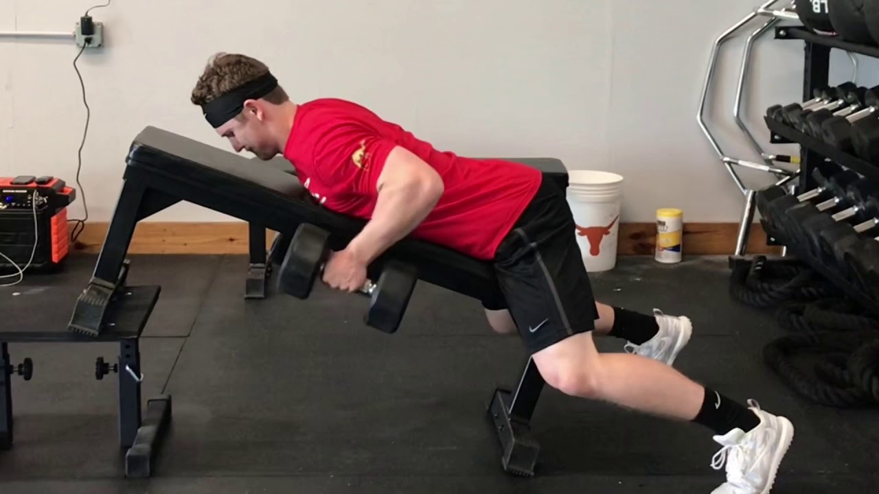 Prone DB Alt. Row W/Iso-Hold - YouTube