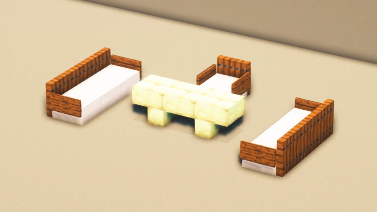 Table With Sofas In Minecraft - YouTube