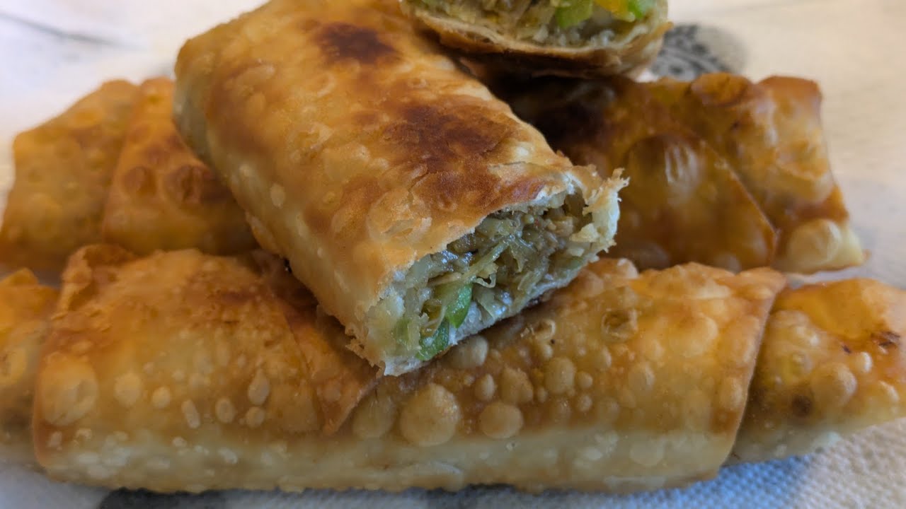 Chinese chicken vegetable roll recipe | Chicken spring rolls recipe ...