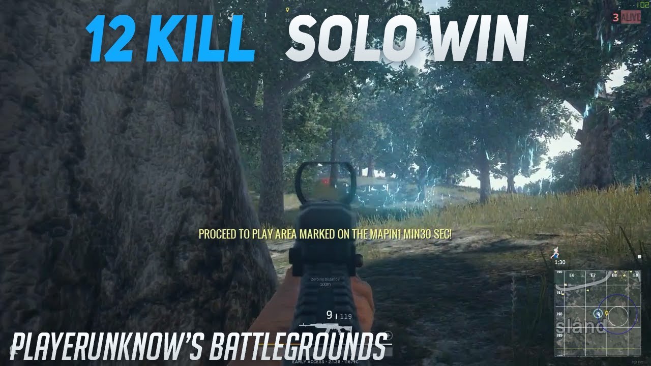 12 KILL SOLO WIN - Playerunknow's - YouTube