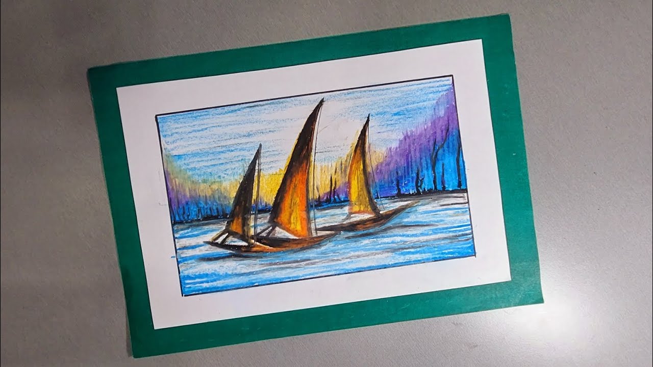 Ship Oil Pastel Painting #art #painting - YouTube
