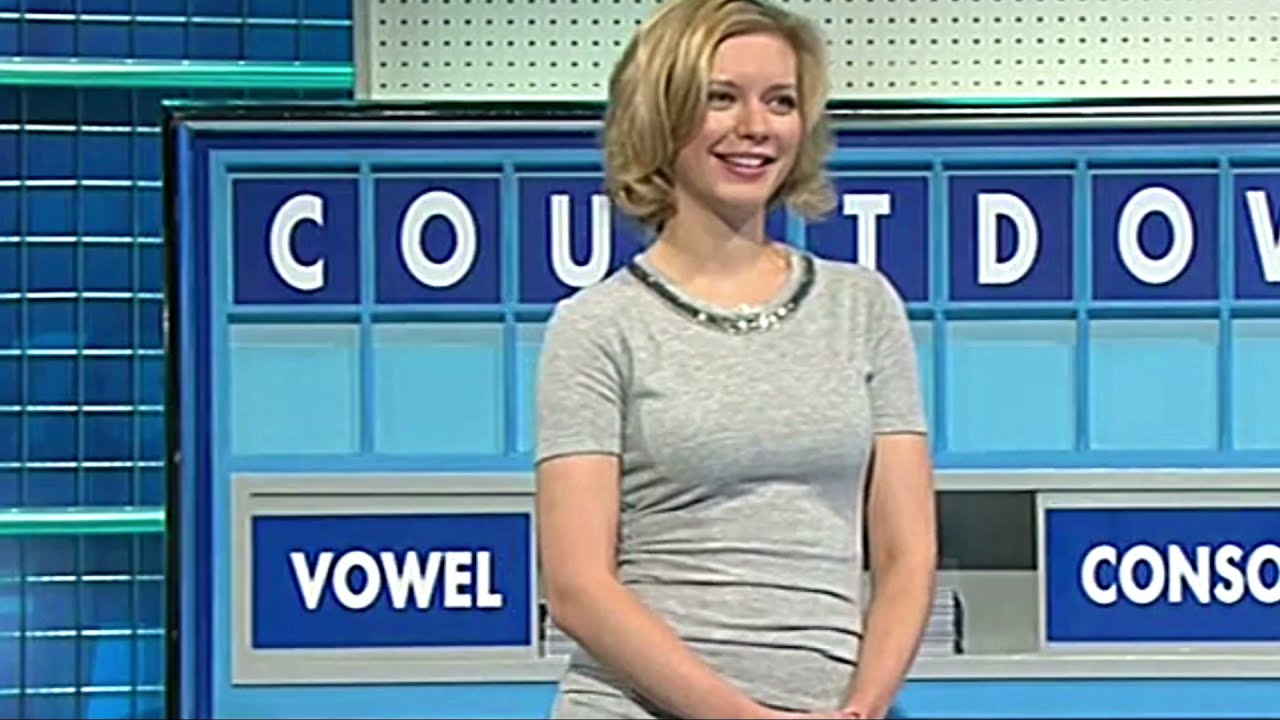Rachel Riley - Countdown - Short Tight Grey Dress - Rear View - Easy On ...