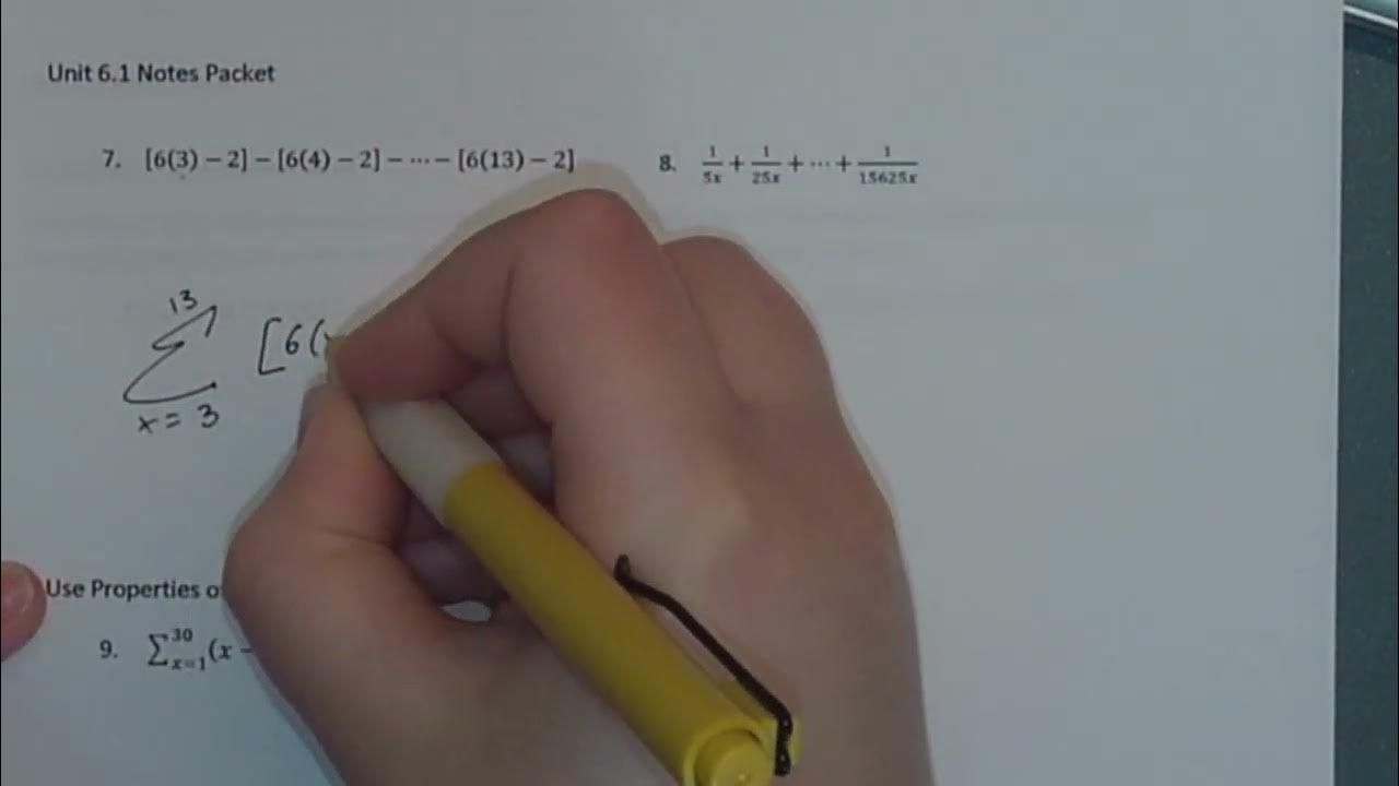 Summation Notation - YouTube