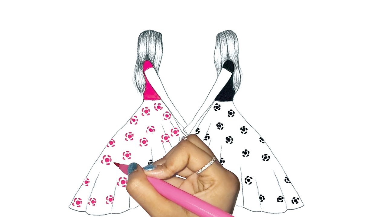 How to draw best girlfriends easy step by step tutorial || easy drawing ...