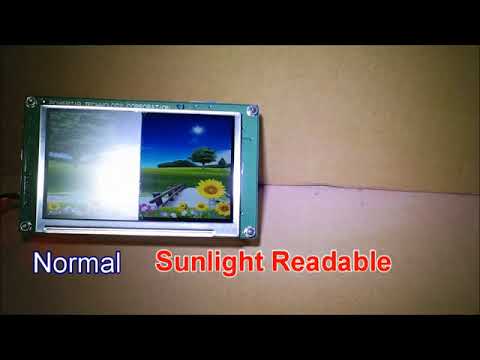 TFT LCD Sunlight Readable Demo - YouTube