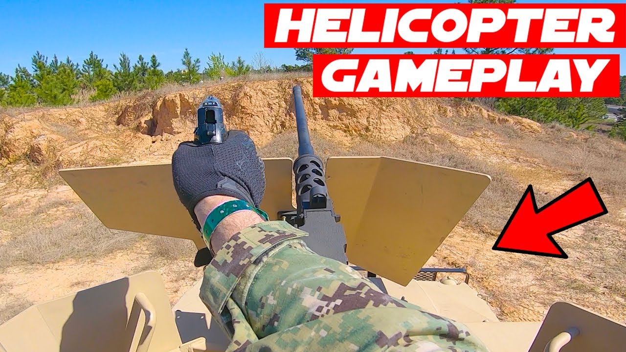 Airsoft LMG Air Support + Blank Fire 50 Cal Gameplay! - YouTube