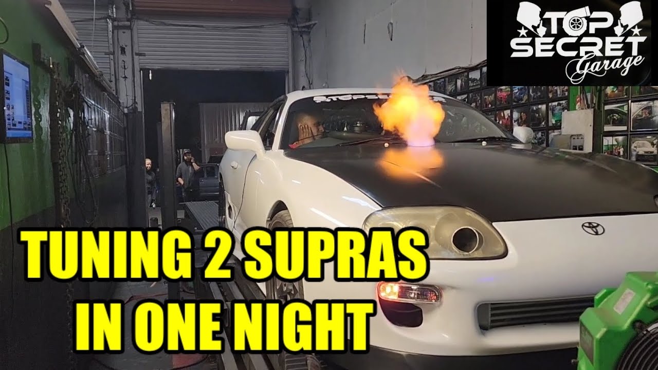 TUNING BOTH TOP SECRET GARAGE SUPRAS - YouTube