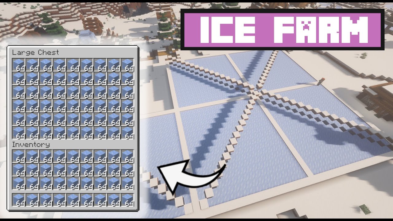 How to build a Minecraft Ice farm +4000per hour | 1.19/1.18 - YouTube