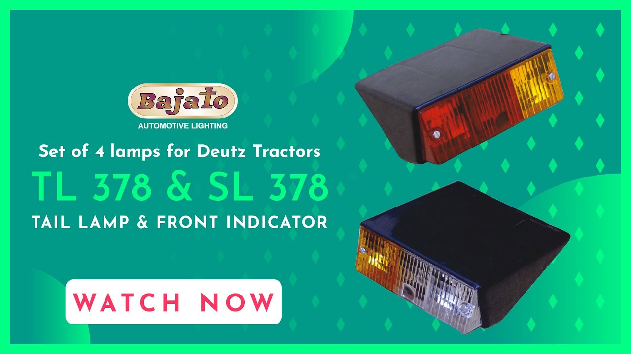 Set of Lamps for Deutz Tractors. Tail Lamp TL 378 Front Indicator SL 378 02306632,02306631 ...
