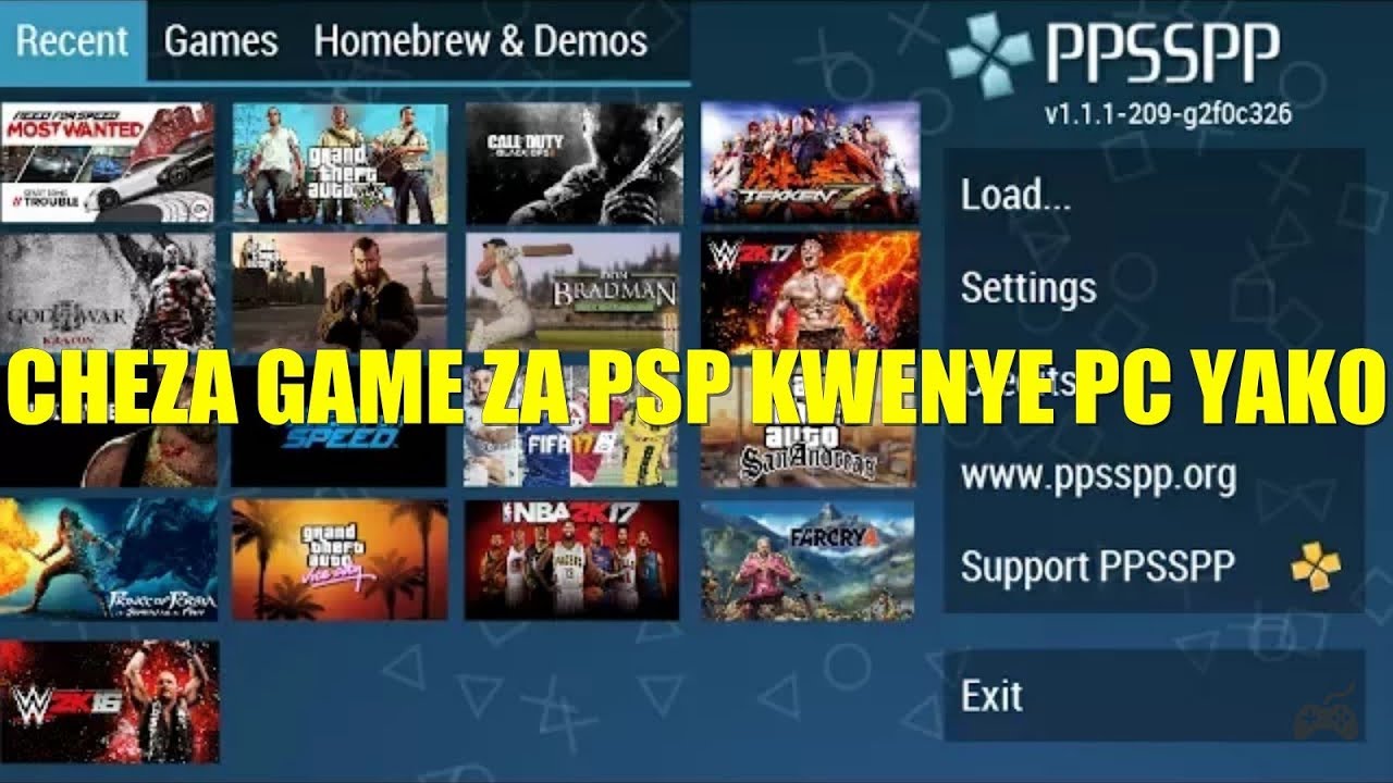 JINSI YA KUCHEZA GAME ZA PSP KWENYE PC YAKO - YouTube