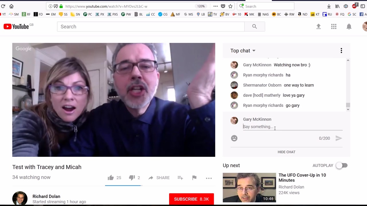 Richard & Tracey Accidental Live Stream Clip - YouTube