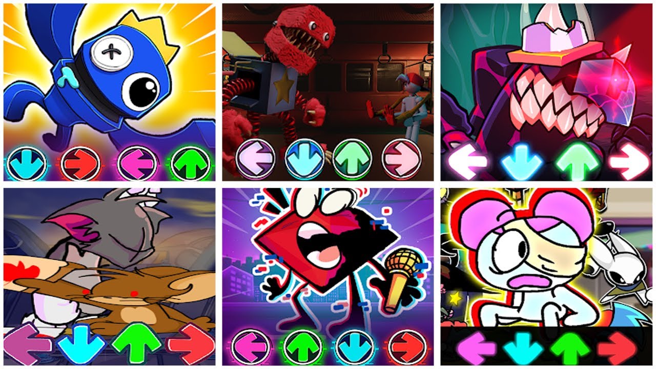 FNF Rainbow Friends, FNF Boxy Boo, FNF Imposter V4, FNF Jerry, FNF ...