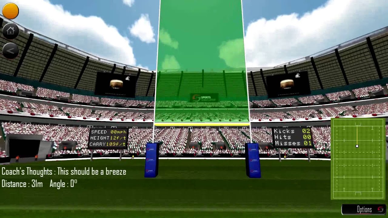 Rugby Simulator Gameplay Mode - Crossbar Challenge - YouTube