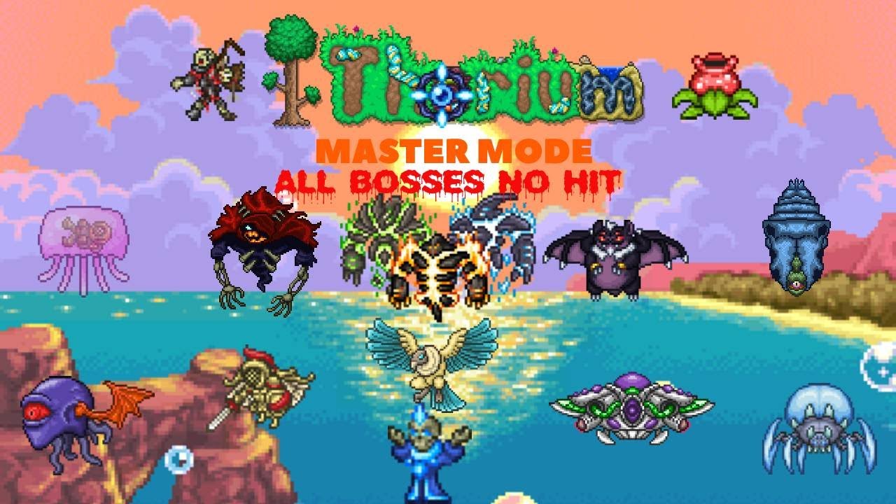 Terraria - Thorium Mod - Master Mode - All Bosses No Hit - YouTube
