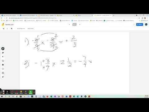 Multiplying Signed Fractions - YouTube
