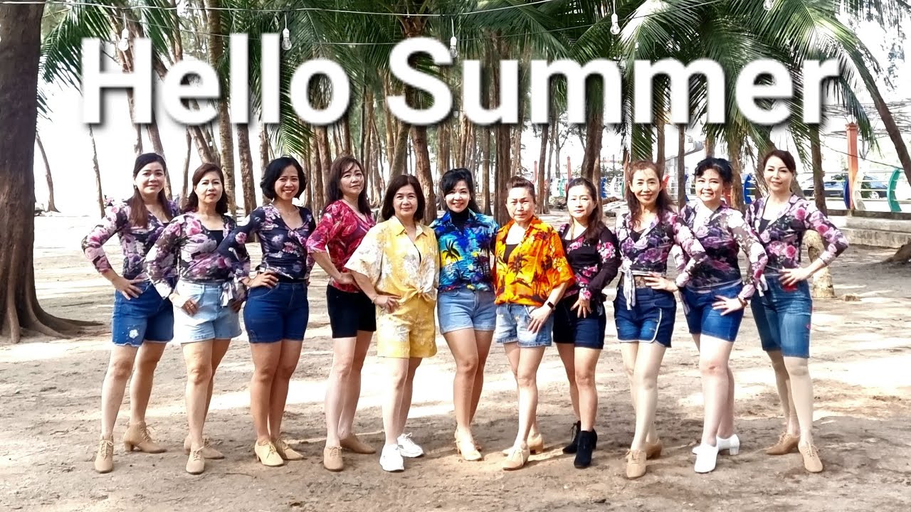 Hello Summer - Line Dance (Improver) || Janet Ge - YouTube