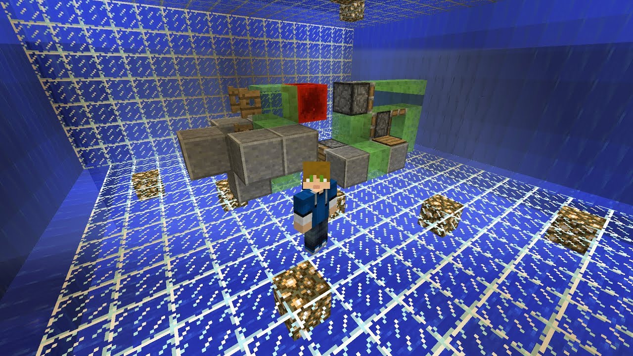 Breathable submarine with start and stop! Works in lava! (Tutorial ...