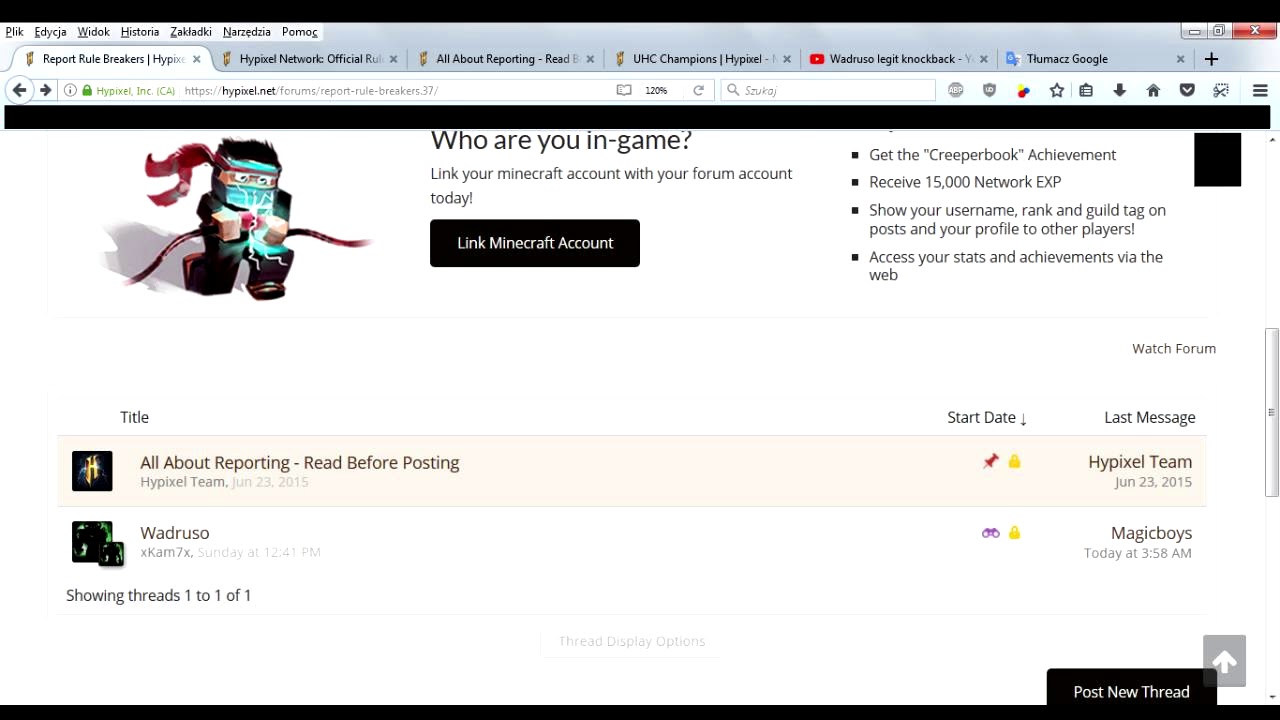 reporting on hypixel complete guide - YouTube