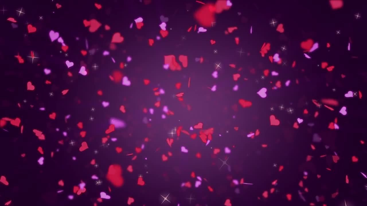 Valentines Day Hearts Falling Loop Motion Graphics - YouTube