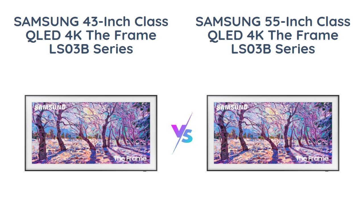 📺 Samsung 43" vs 55" QLED 4K The Frame TV ⚖️🖼️ - YouTube