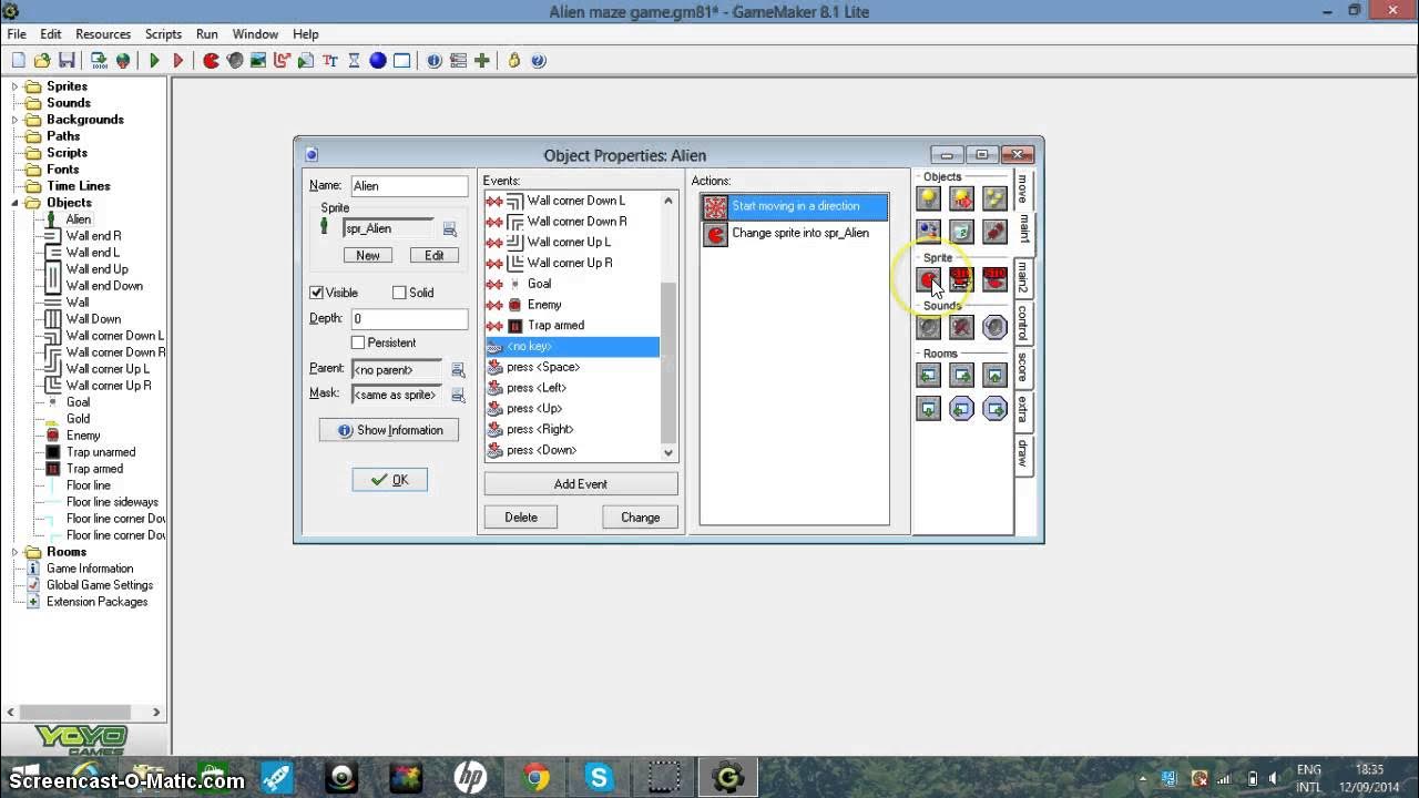 How to make a simple maze game on Game Maker 8.1 - YouTube