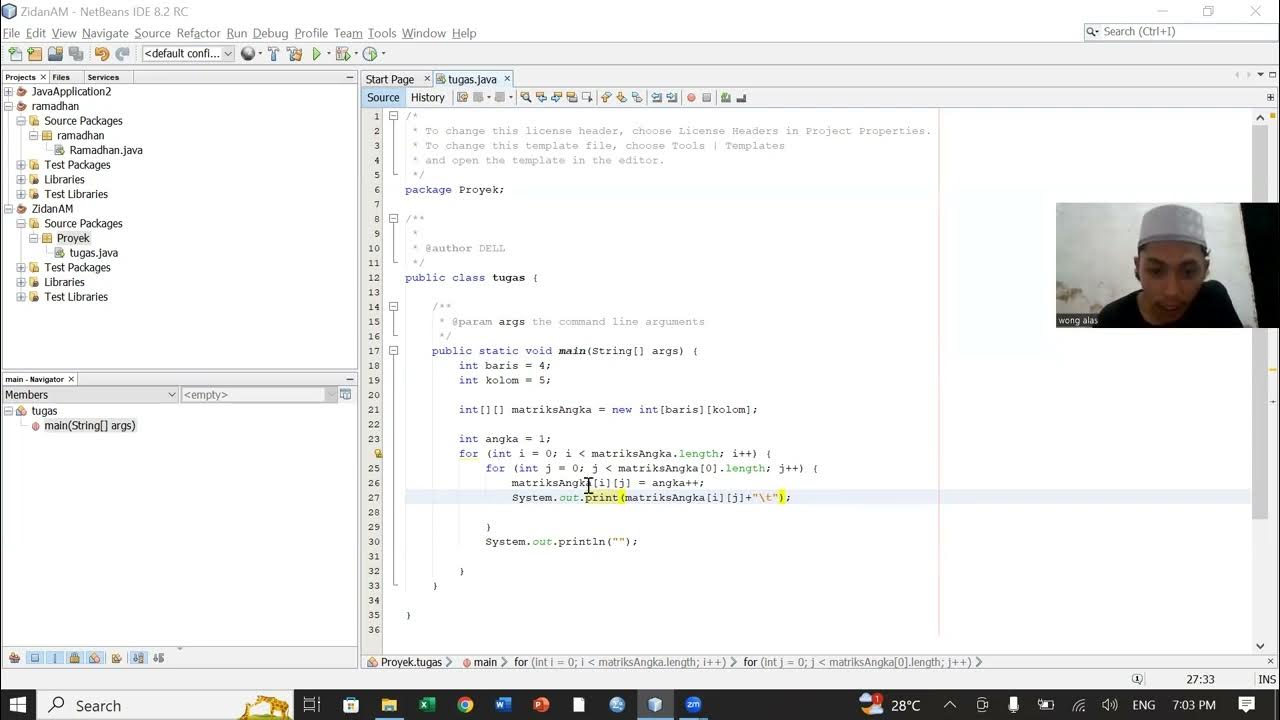 Array 2 Dimensi (Matriks.) - YouTube