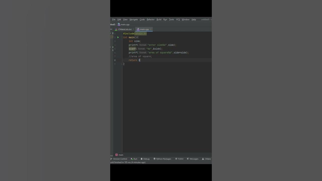AREA OF SQUARE IN C LANGUAGE BY CODe WITH VT #coders #codemasters # ... AREA OF SQUARE IN C LANGUAGE BY CODe WITH VT #coders #codemasters # ...